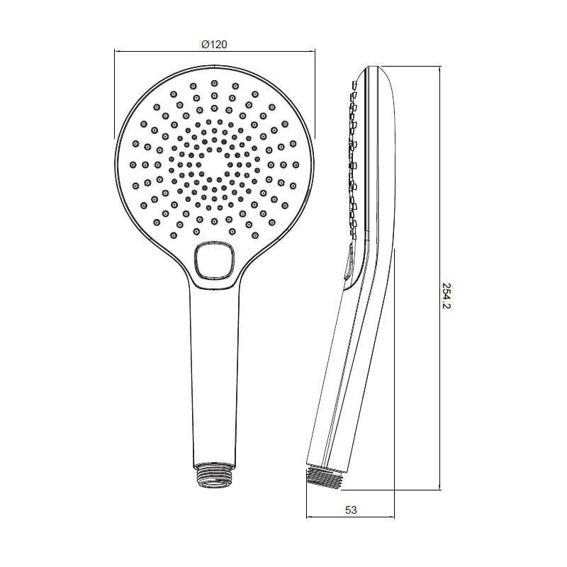 Elementi Splash Lux 3Fct Shower Hand Piece Gunmetal – Outlet by Oakleys